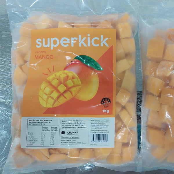 Frozen Mango Chunks 1KGx10 - Buy Bulk & Save – Superkick Smoothies