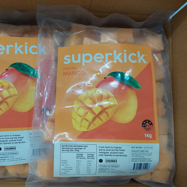 Frozen Mango Chunks 1KGx10 - Buy Bulk & Save – Superkick Smoothies